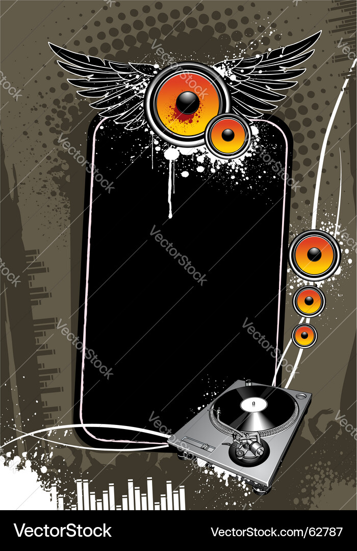 Turntable Music Party Royalty Free Vector Image