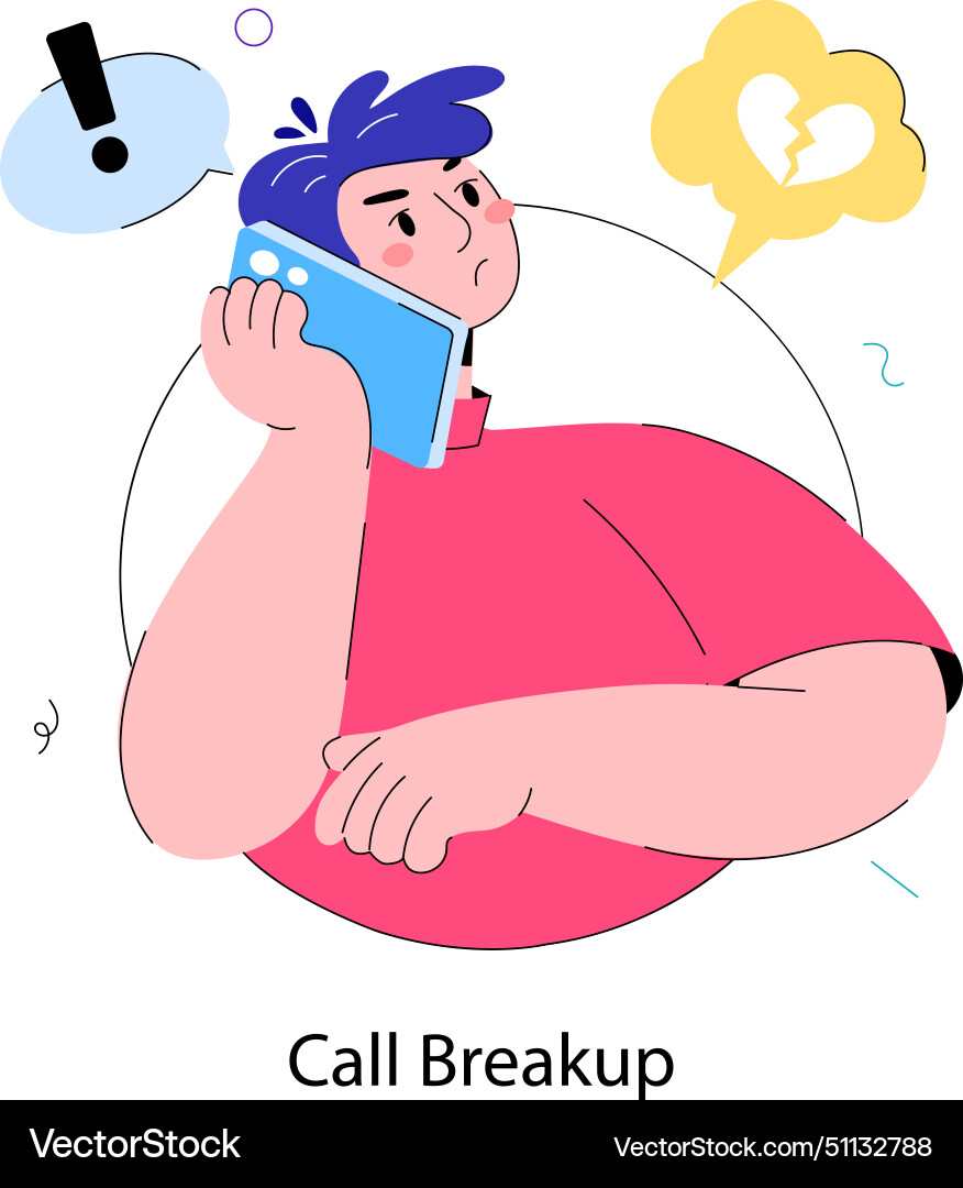 Call breakup Royalty Free Vector Image - VectorStock