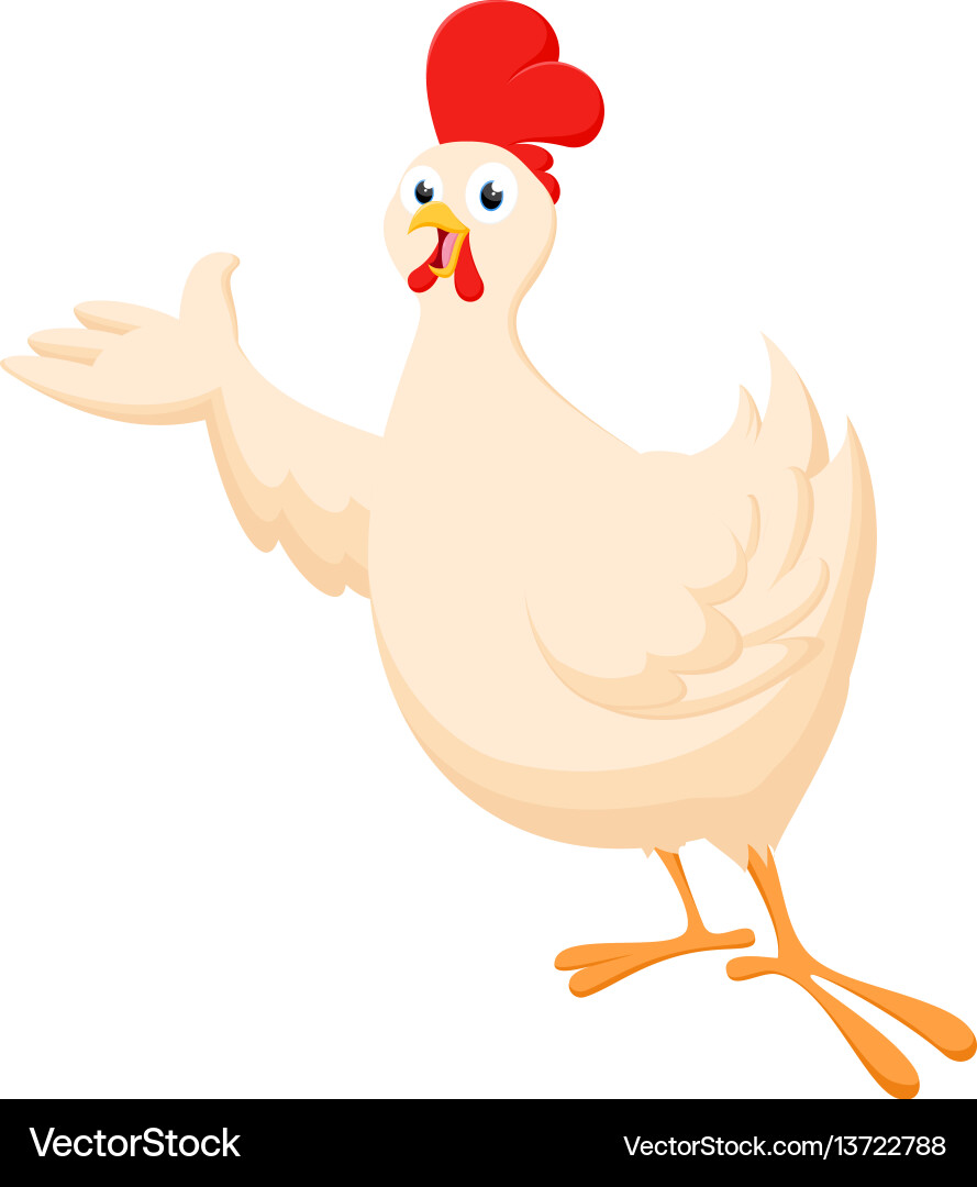 Charming Chicken Character Royalty Free Vector Image