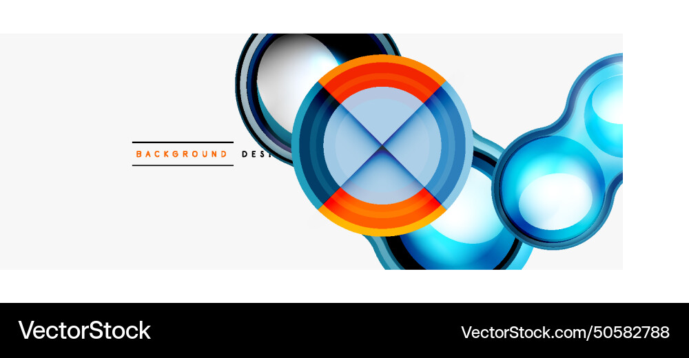 Creative circle geometric abstract background Vector Image