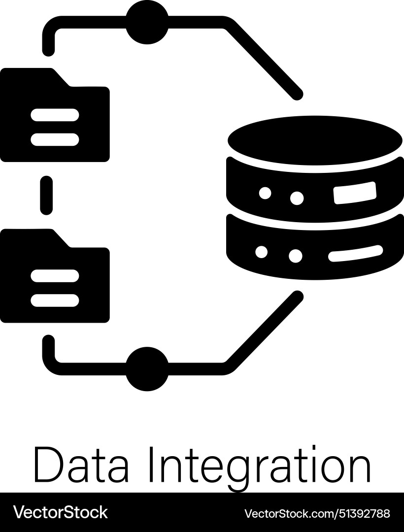Data Integration Royalty Free Vector Image Vectorstock