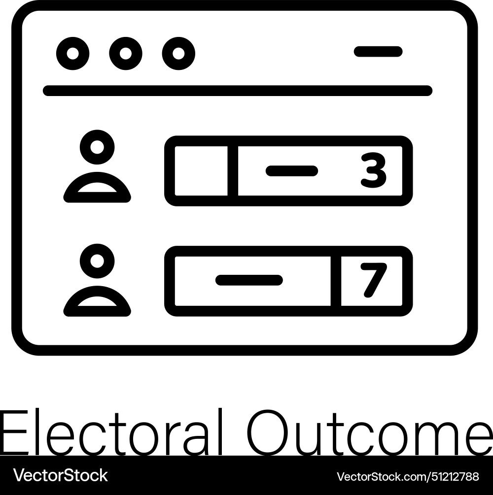 Electoral outcome Royalty Free Vector Image - VectorStock