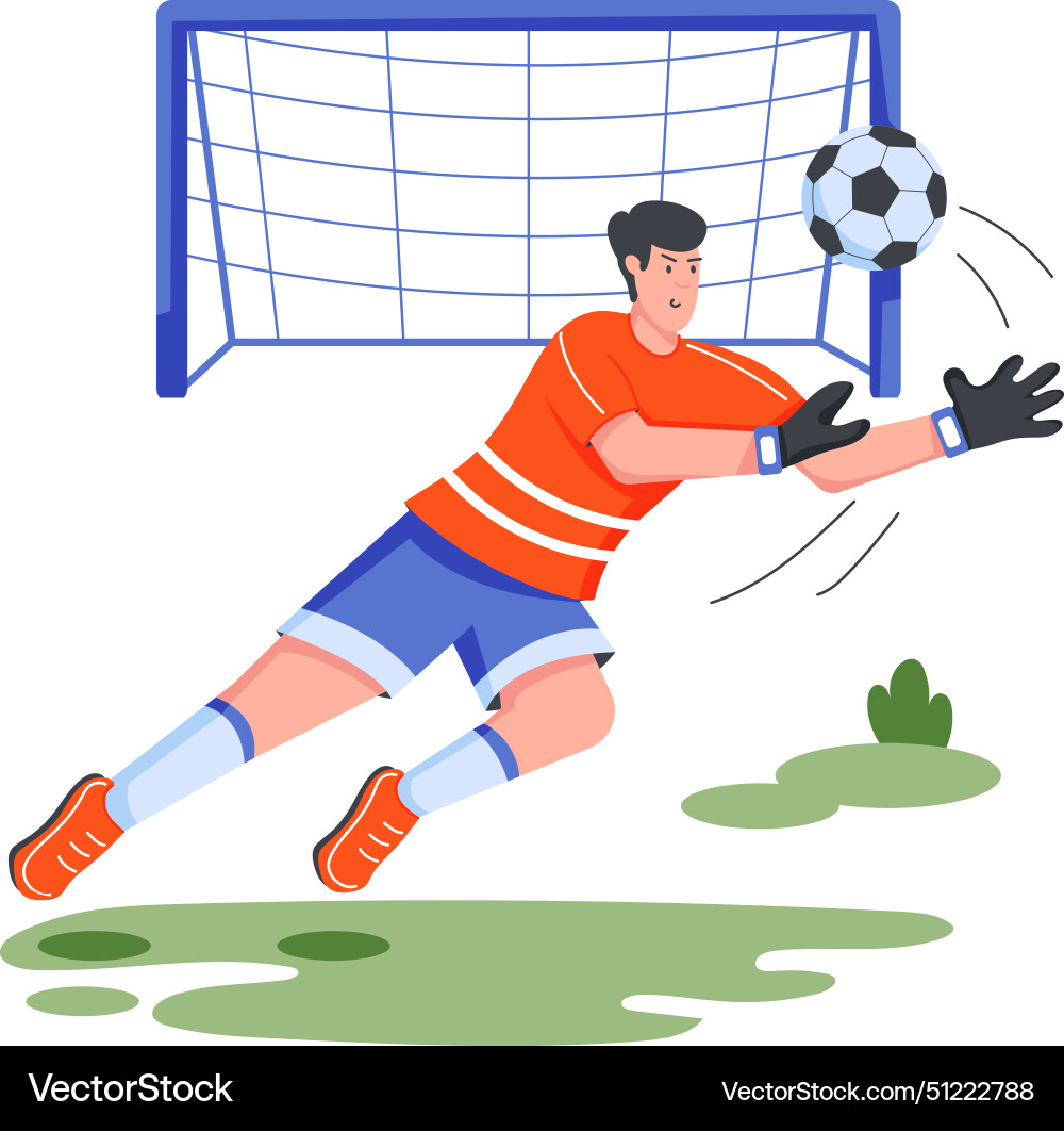 Football players flat Royalty Free Vector Image