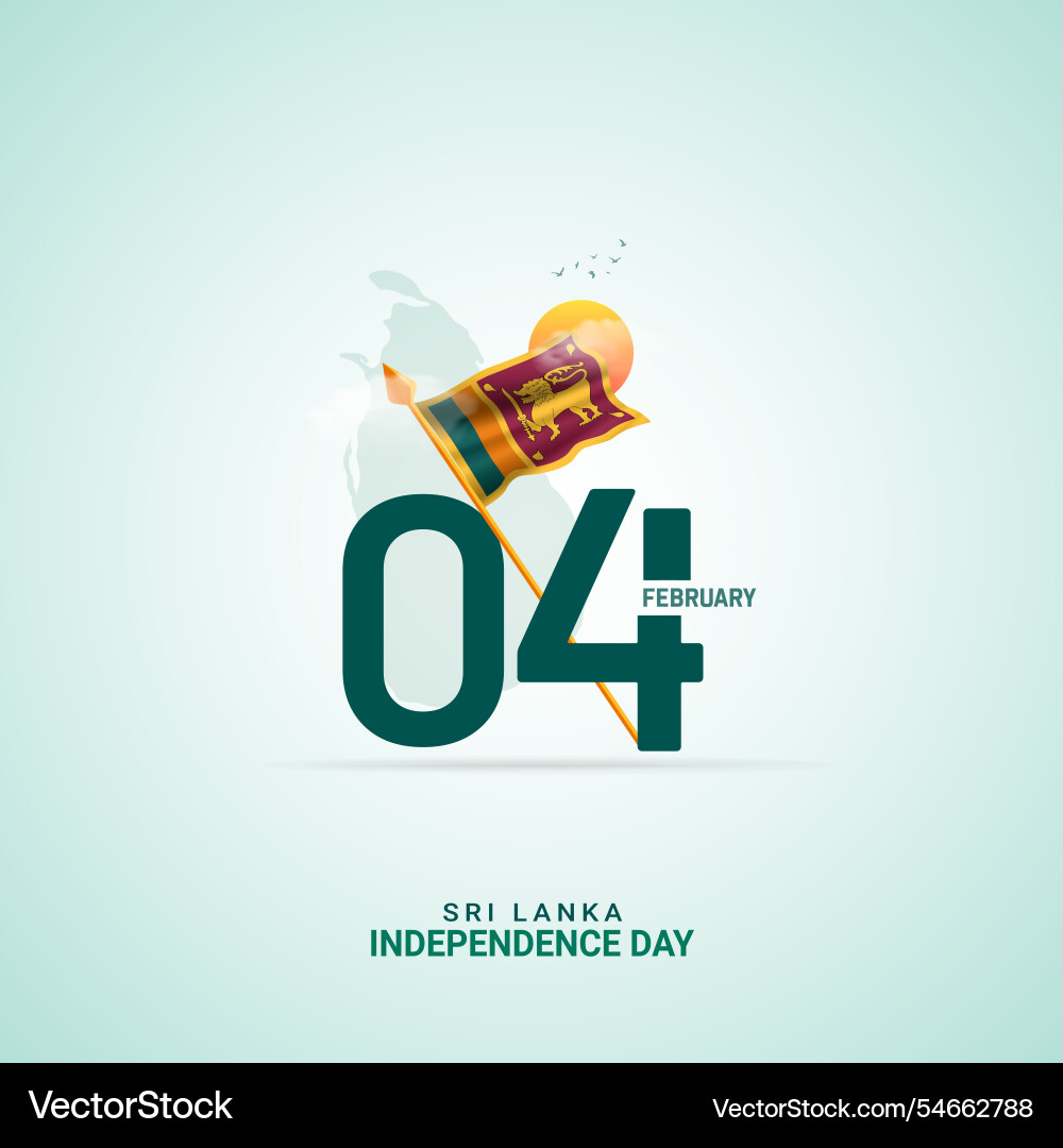Independence day of sri lanka Royalty Free Vector Image