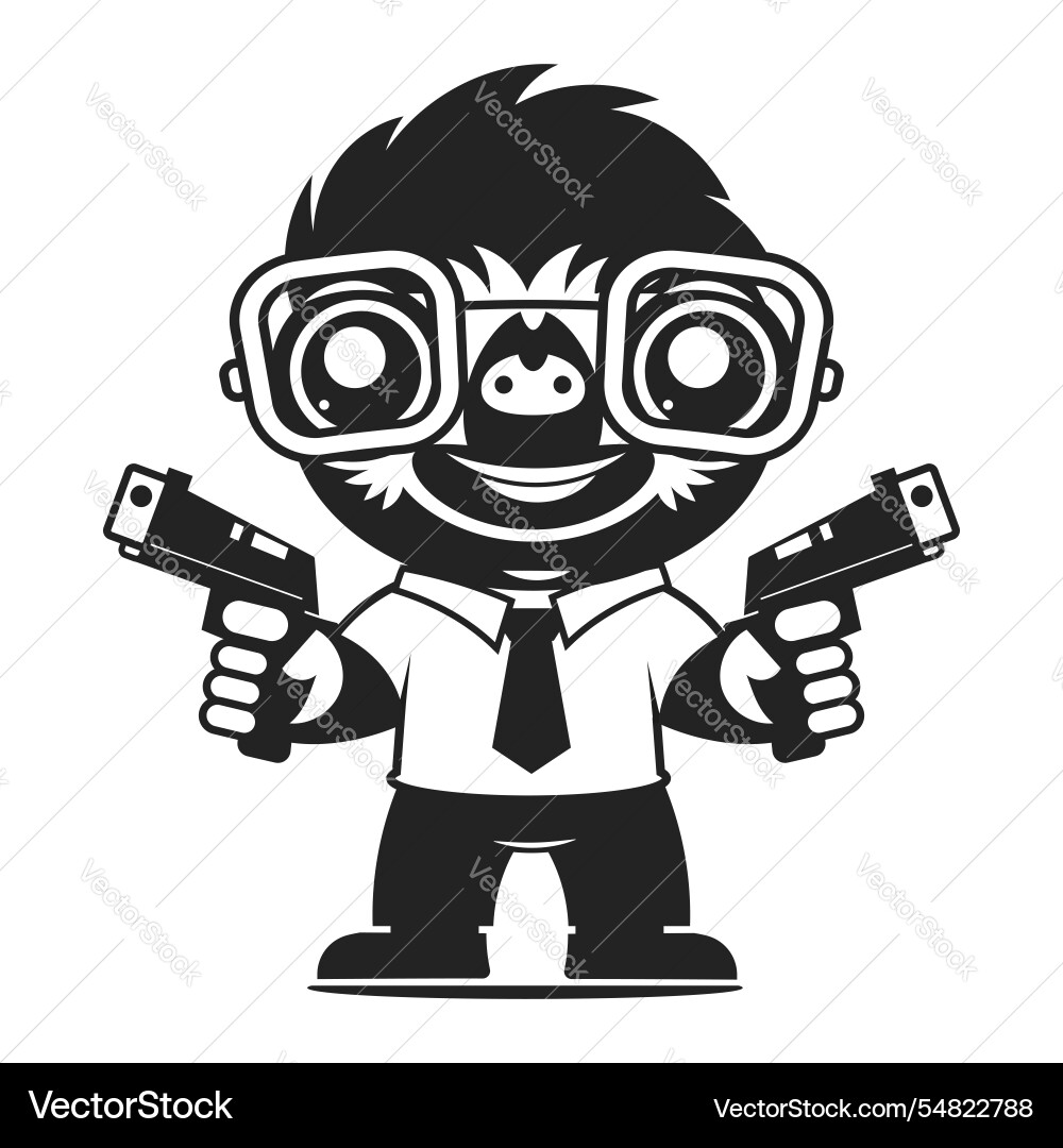 Sloth face with serious expression in design Vector Image