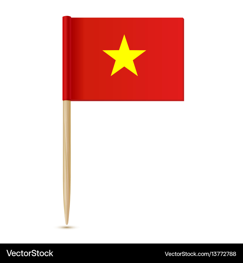 Vietnam Flag Toothpick Royalty Free Vector Image