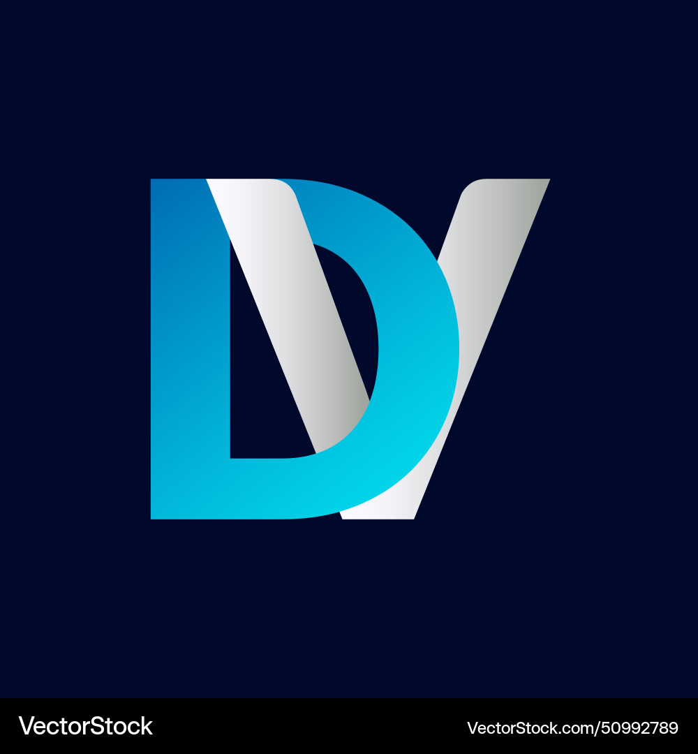 Abstract dv letter logo design template Royalty Free Vector