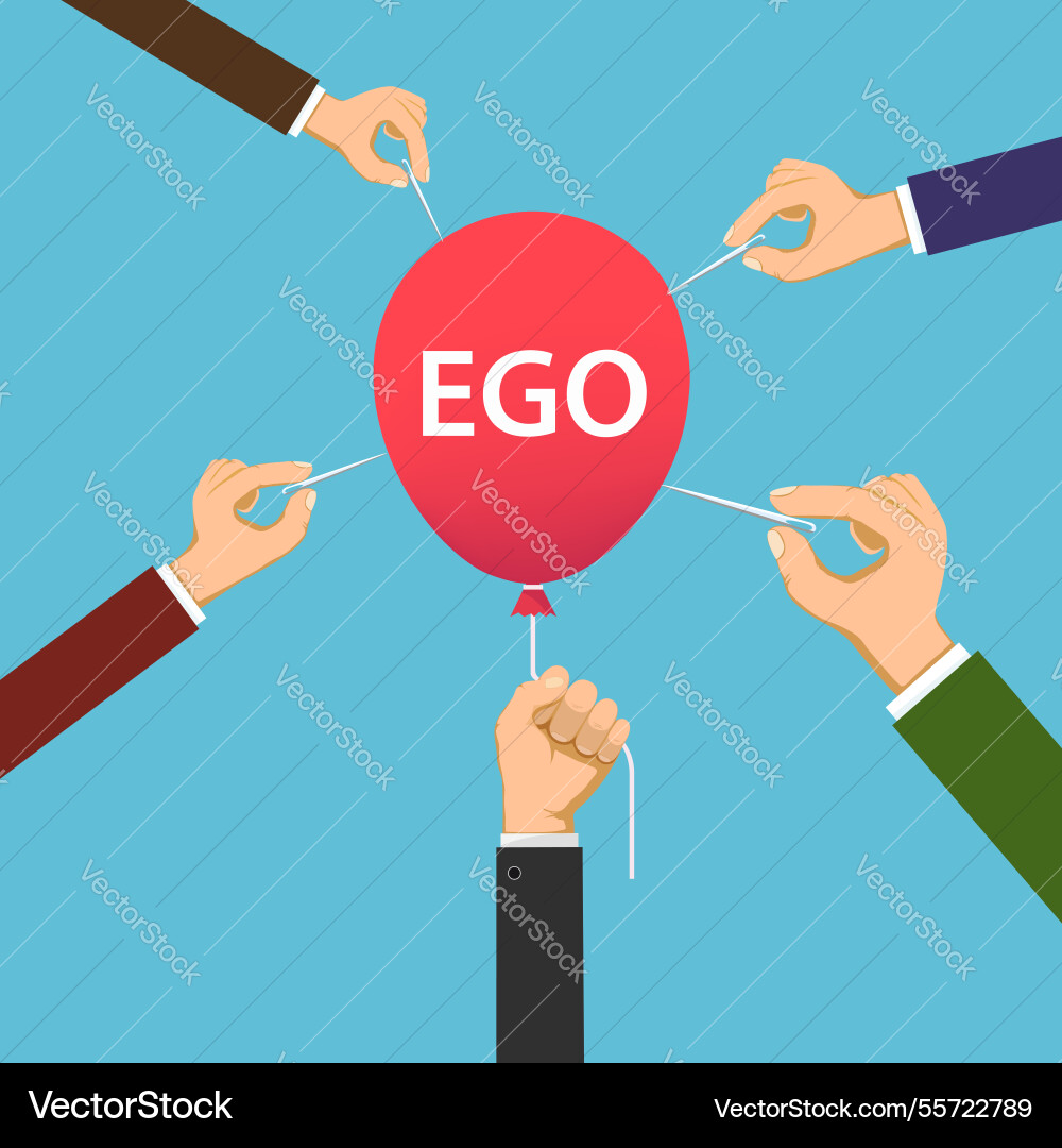 Balloon with the word ego Royalty Free Vector Image