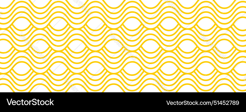 Curvy yellow horizontal lines ramen or noodle Vector Image