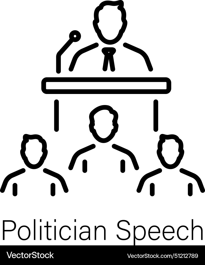 Political speech Royalty Free Vector Image - VectorStock