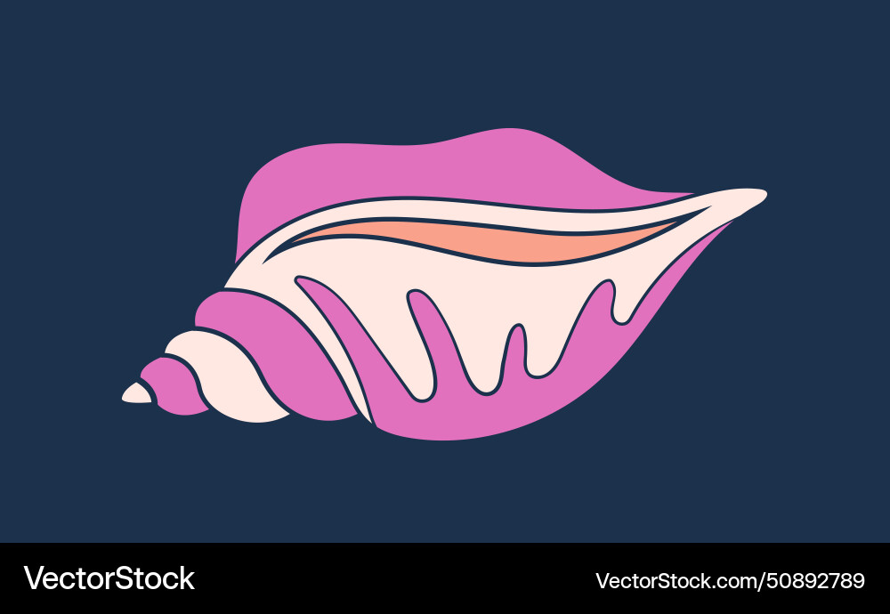 Seashell doodle concept Royalty Free Vector Image
