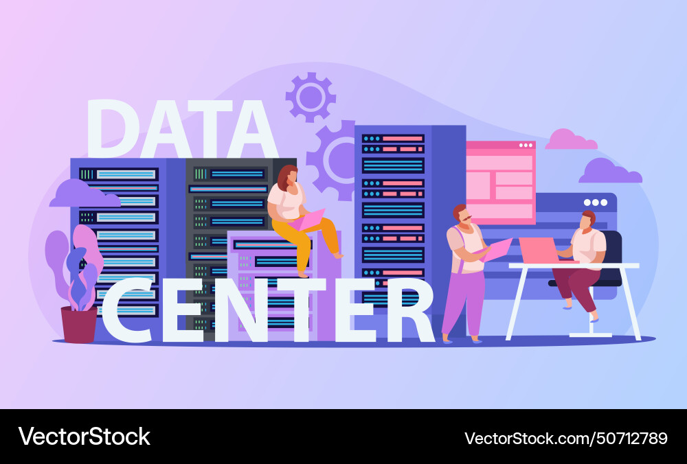 System administrator composition Royalty Free Vector Image System administrator composition Royalty Free Vector Image