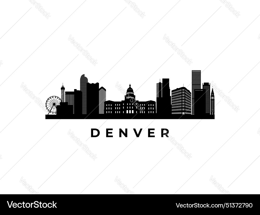 Denver skyline travel famous landmarks Royalty Free Vector