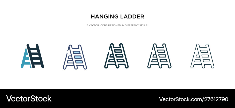 Hanging Ladder Icons - Various Styles Royalty Free Vector