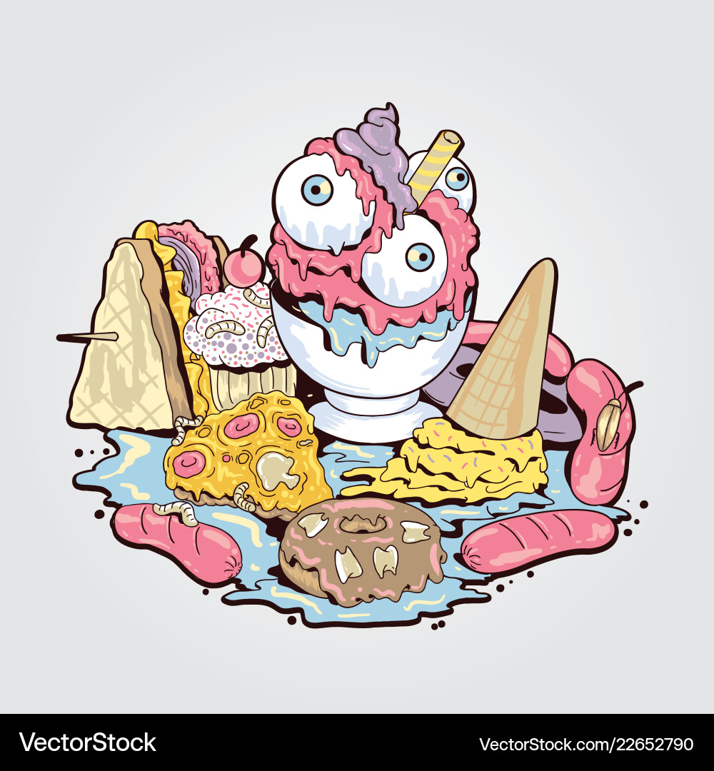 Human food Royalty Free Vector Image - VectorStock