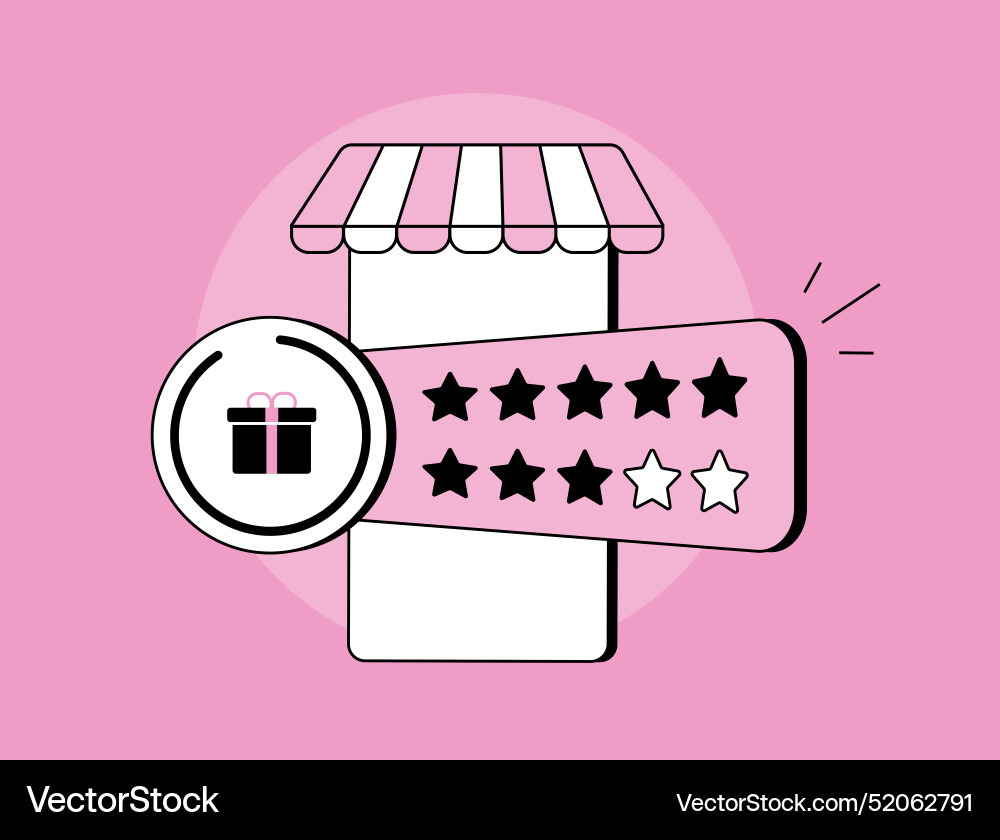 E-commerce loyalty program with physical Vector Image