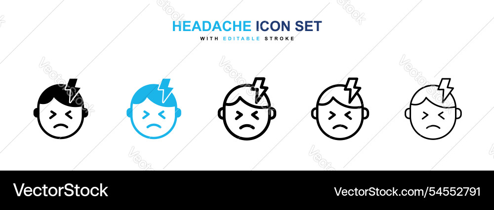 Headache icon Royalty Free Vector Image - VectorStock