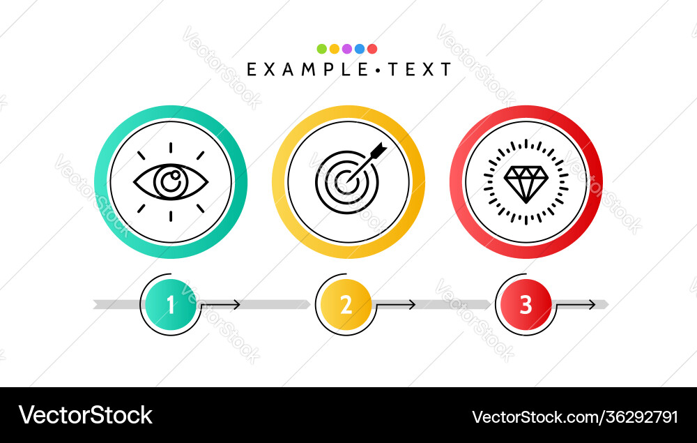 Mission vision values modern flat design Vector Image
