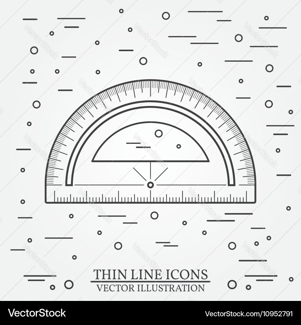 Protractor on white background Royalty Free Vector Image