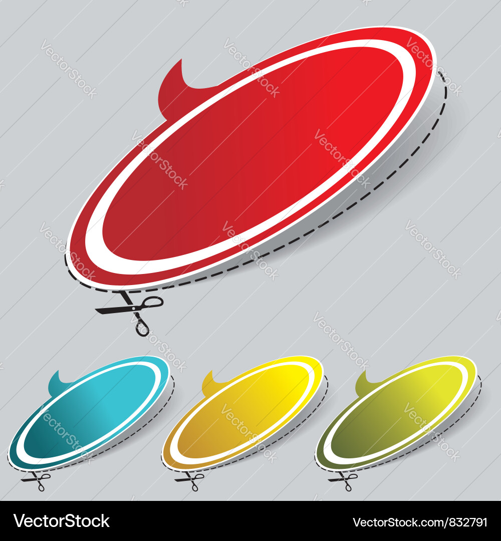 Realistic Stickers Royalty Free Vector Image - Vectorstock