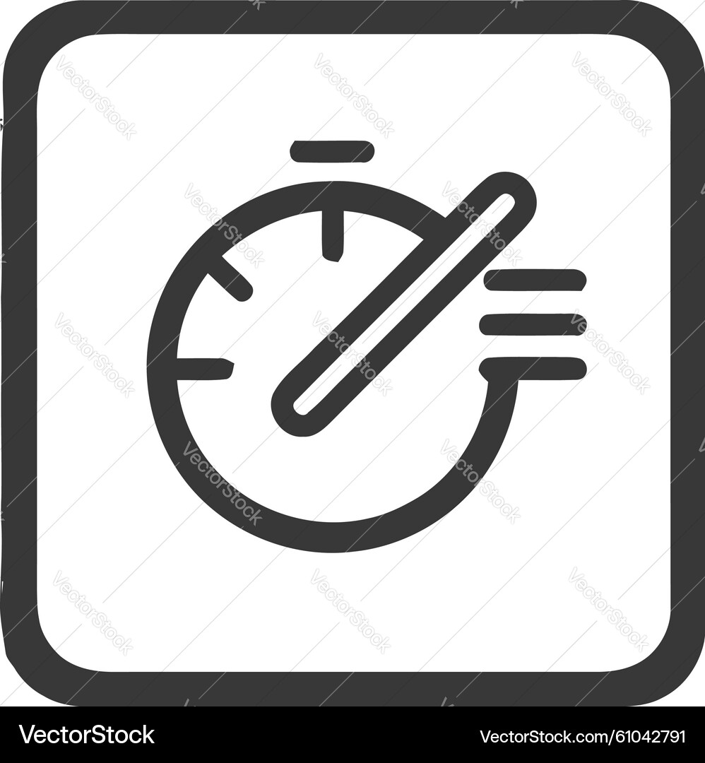 Rounded Timer Icon - Clock Face – Royalty-Free Vector | VectorStock