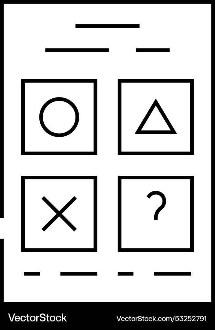 Testing for self study line icon Royalty Free Vector Image