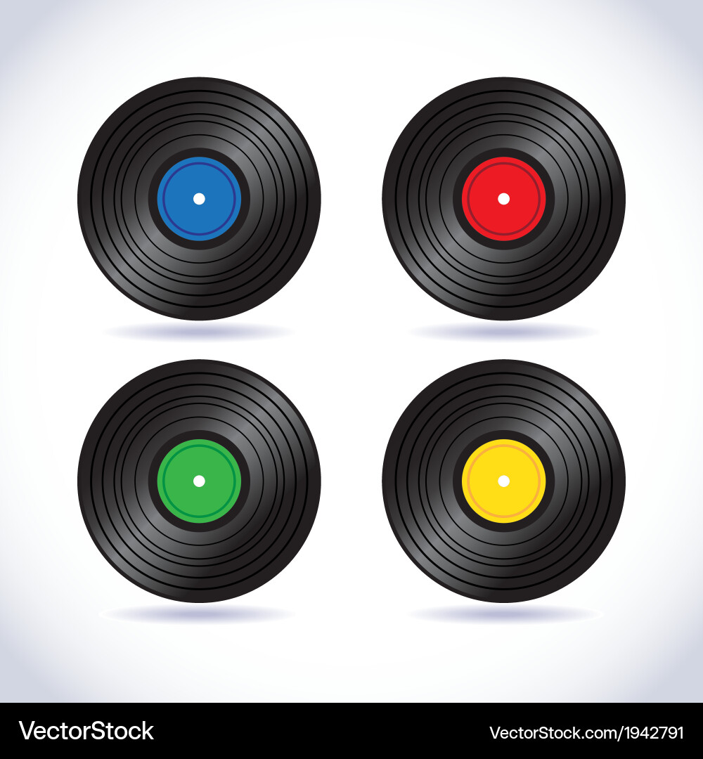 Vinyl records Royalty Free Vector Image - VectorStock