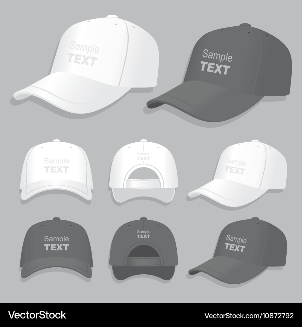 Baseball Cap Collection Royalty Free Vector Image