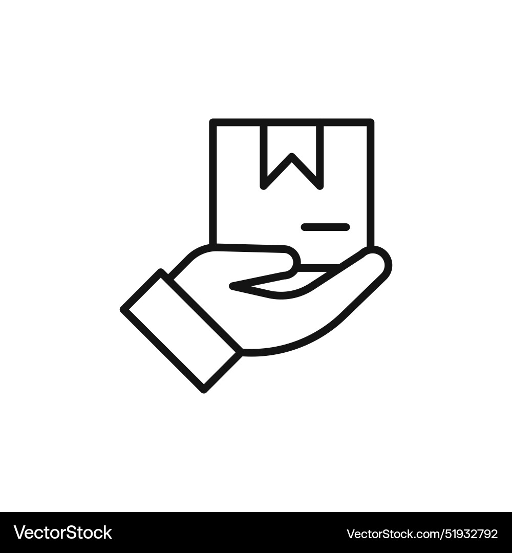Delivery box in hand icon perfect for courier Vector Image