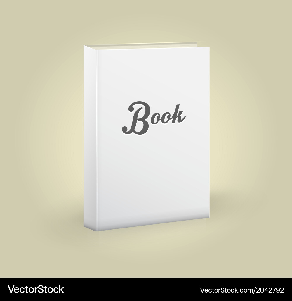 Front view of blank book Royalty Free Vector Image
