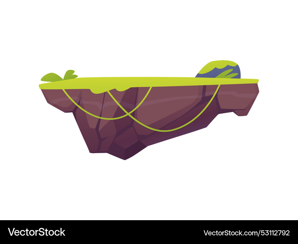 Landscape depicting an island with floating Vector Image