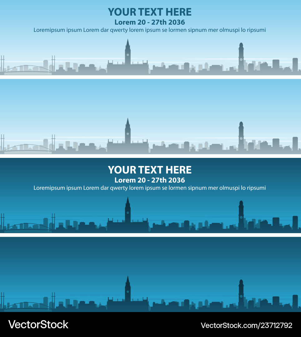 Manchester Skyline Event Banner Lizenzfreies Vektorbild