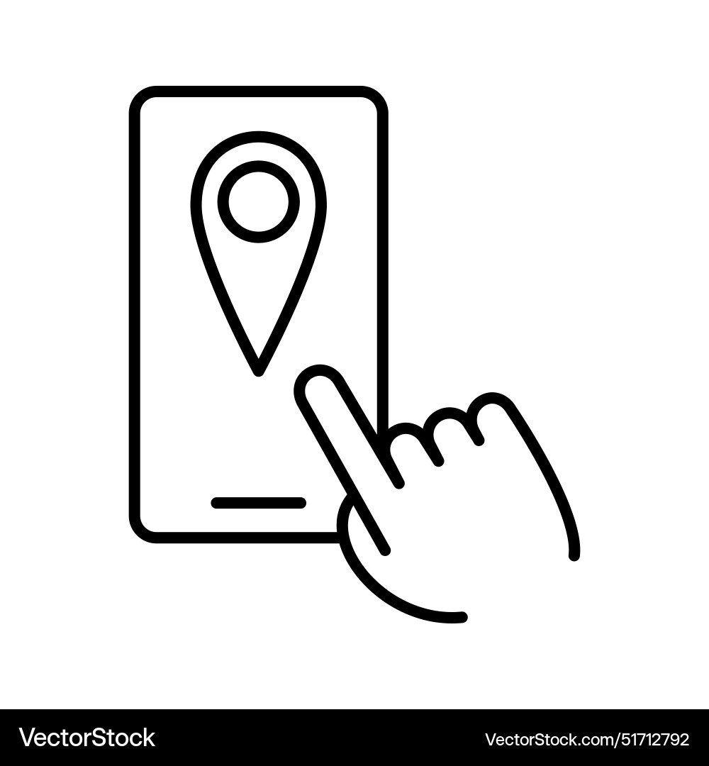 Mobile with location mark or navigation sign Vector Image