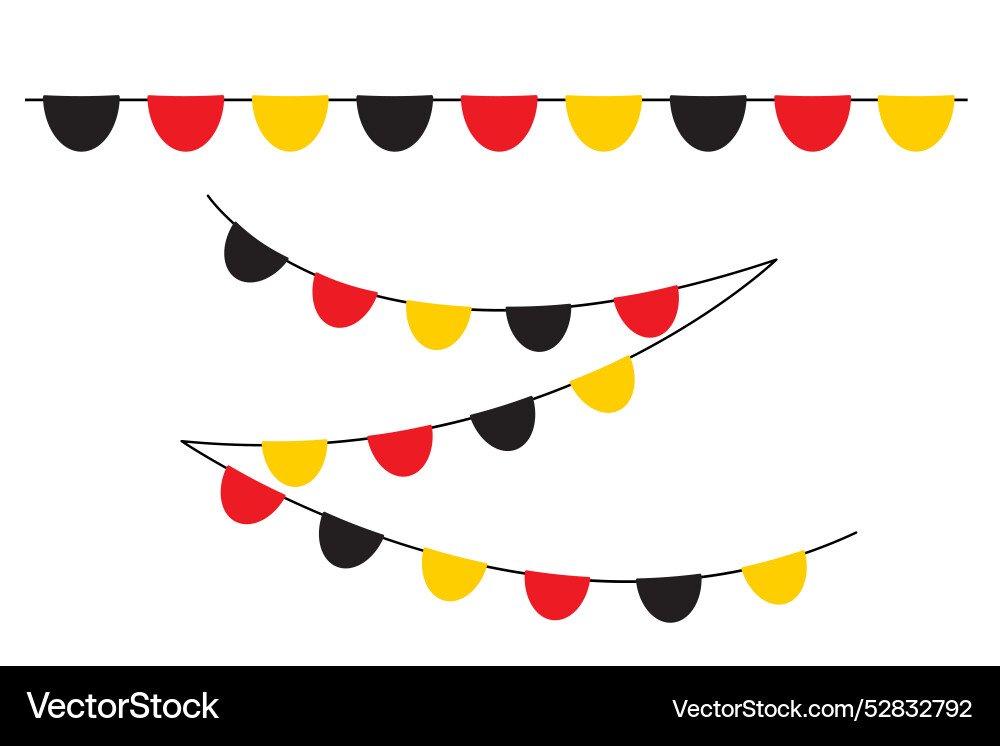 Pennant border isolated on white background Vector Image