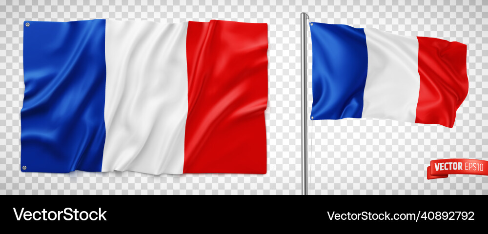 Realistic flags Royalty Free Vector Image - VectorStock