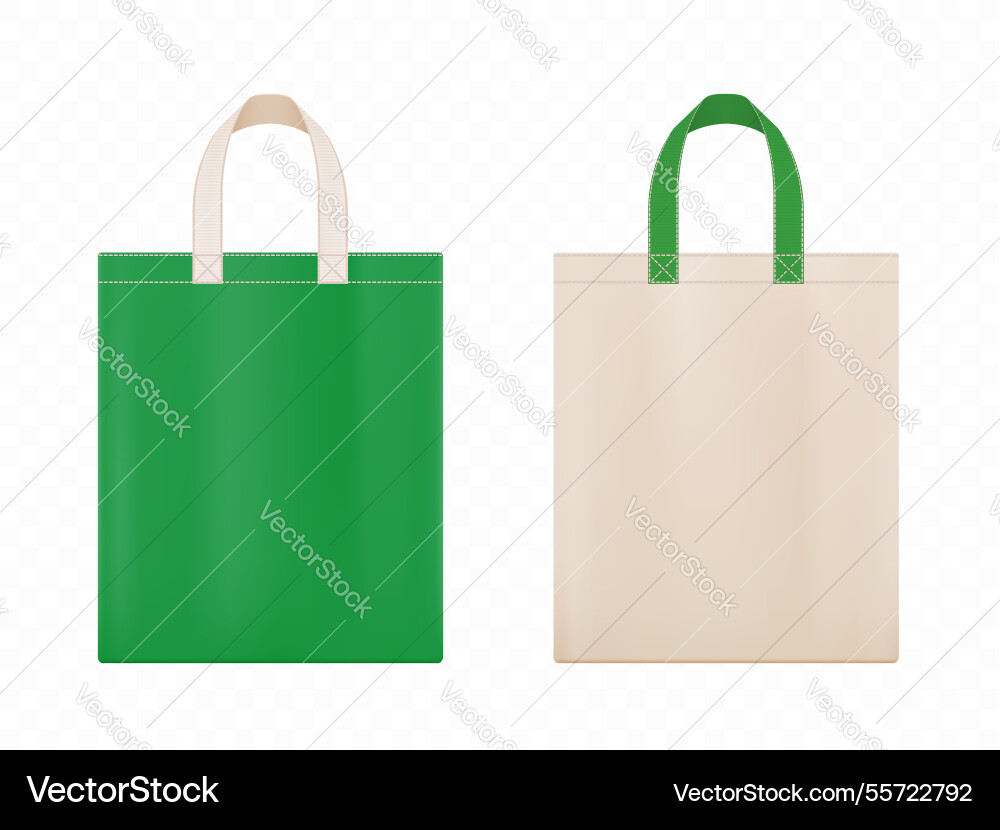 Reusable tote shopping bag fabric shopper Vector Image