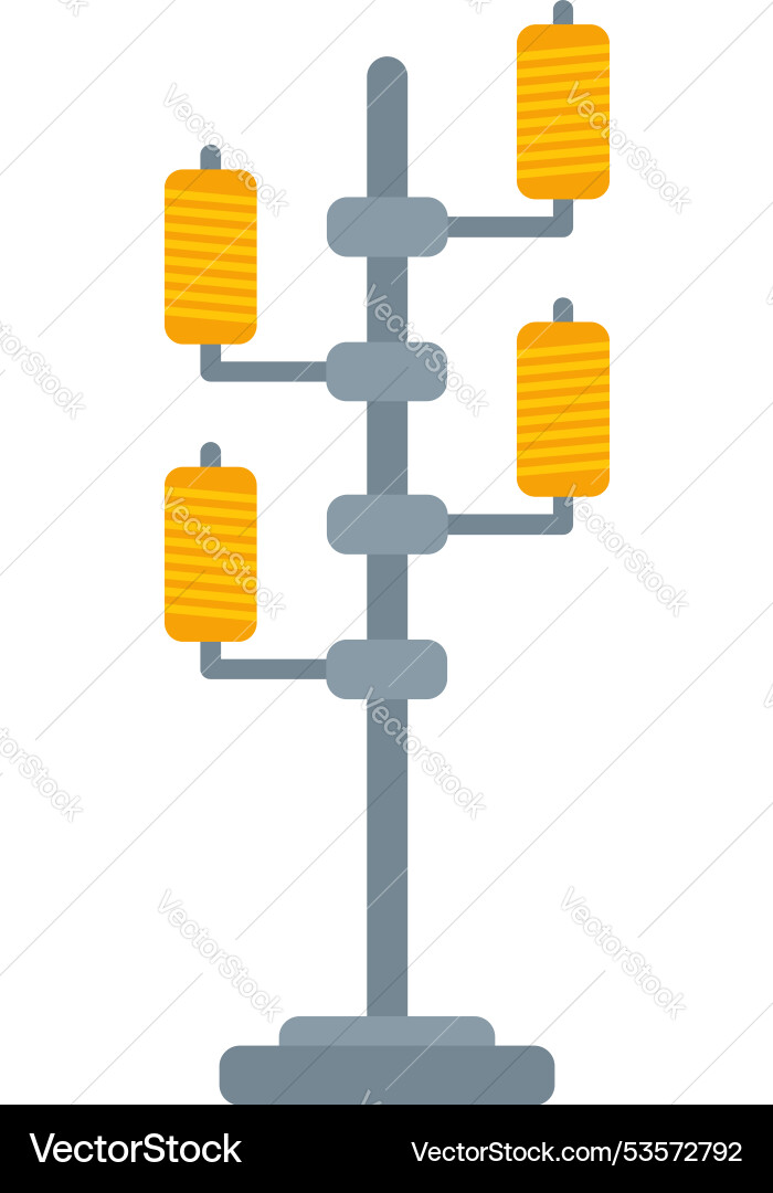 Street lamp post lighting the way at night Vector Image