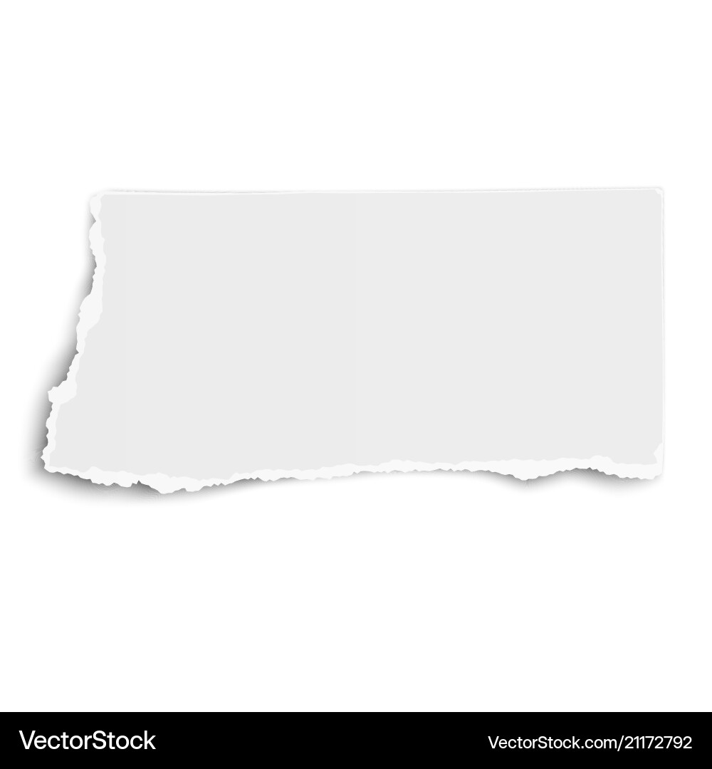 Torn Paper Scrap with Shadow Royalty Free Vector Image
