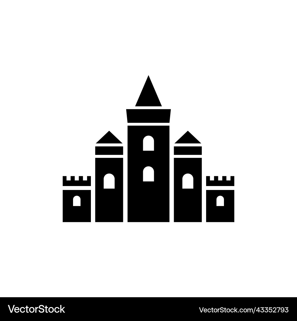 Castle icon fort symbol tower Royalty Free Vector Image