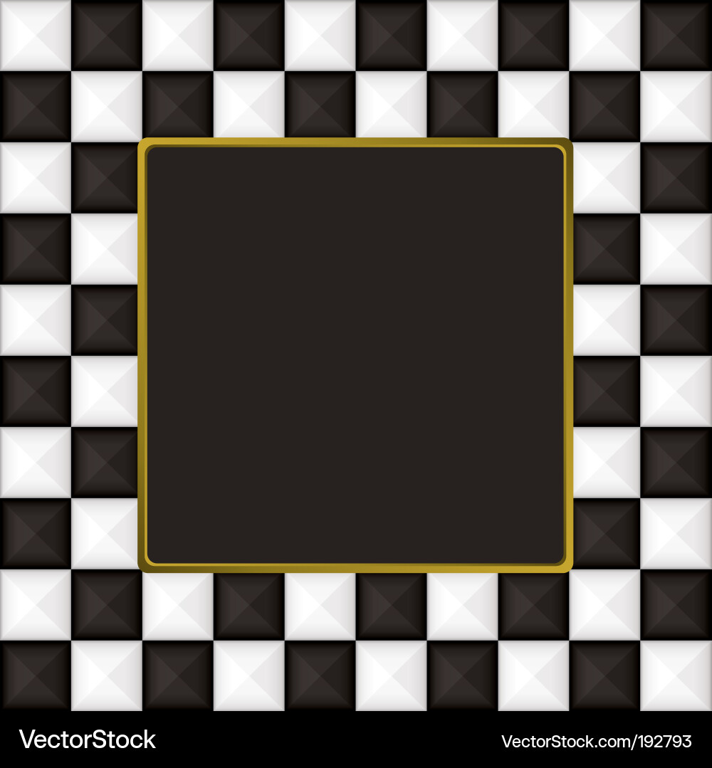 Checkered square picture frame Royalty Free Vector Image