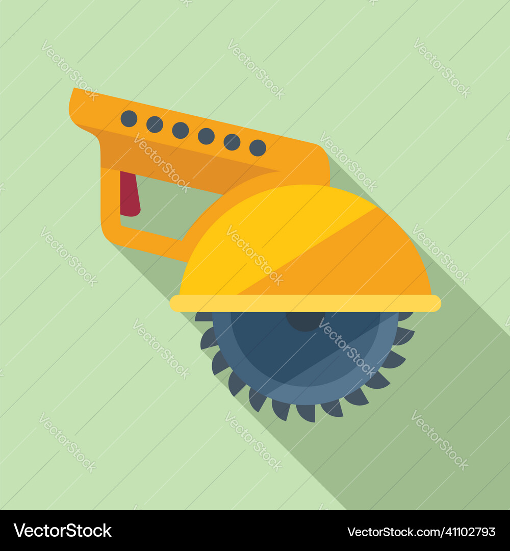 Circular electric saw icon flat power Royalty Free Vector