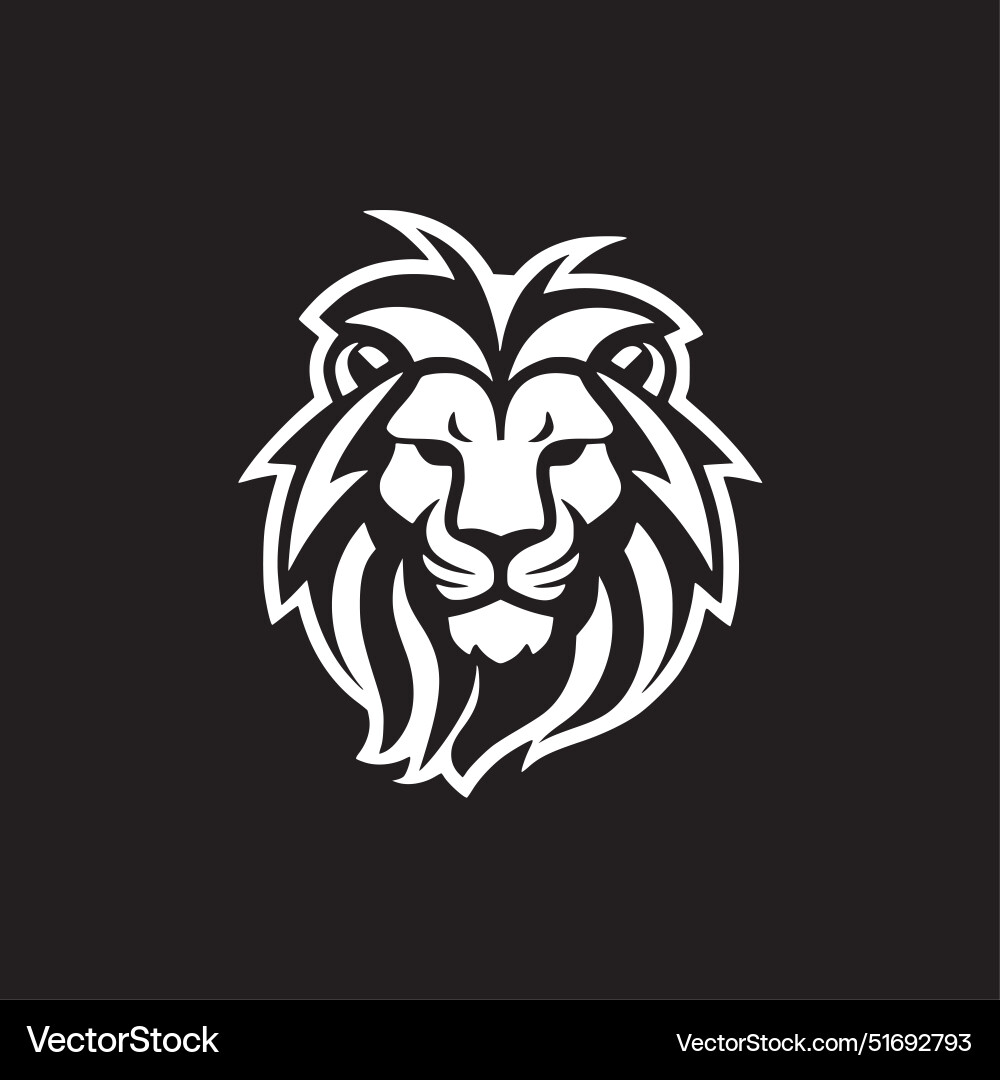 Lion - black and white isolated icon Royalty Free Vector