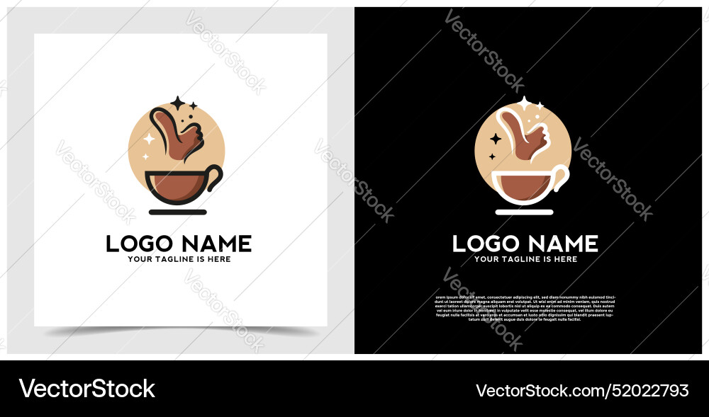 Modern espresso coffee logo icon shop Royalty Free Vector