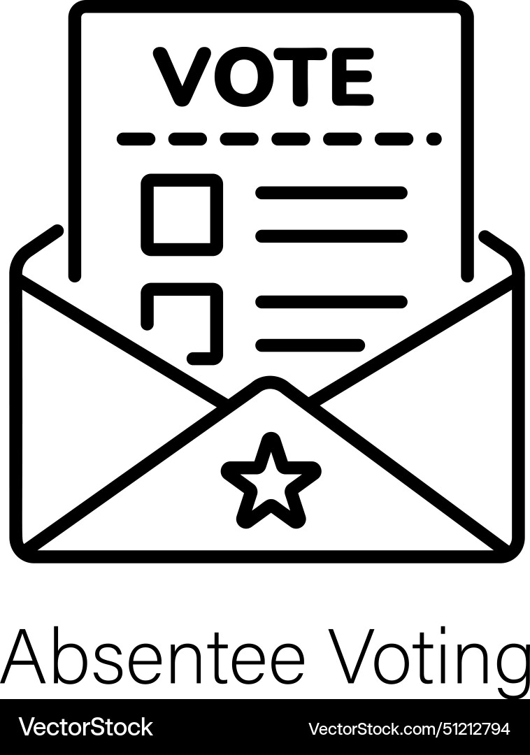 Absentee voting Royalty Free Vector Image - VectorStock Absentee voting Royalty Free Vector Image - VectorStock