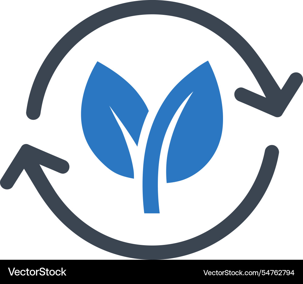 Circular environmental sustainability icon Vector Image