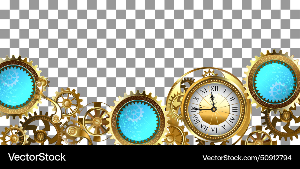Long border with turquoise lenses Royalty Free Vector Image