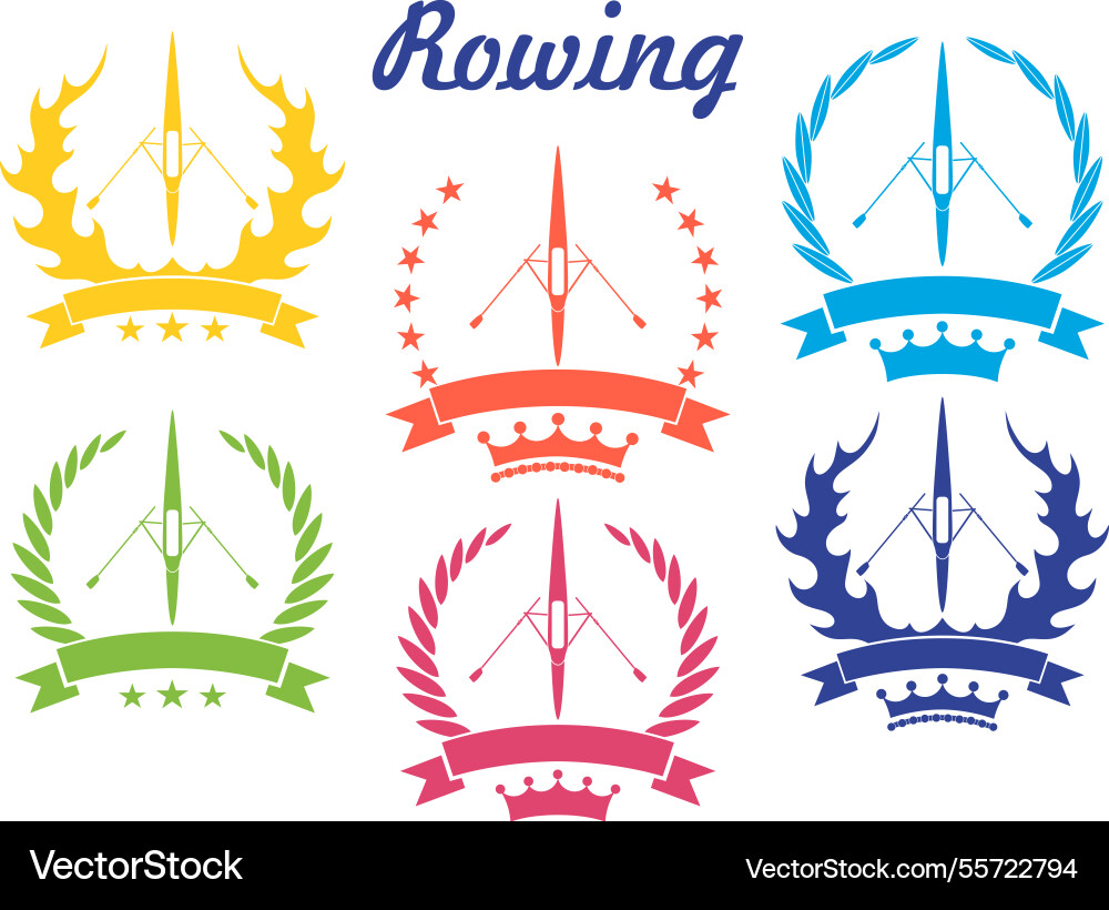 Rowing Royalty Free Vector Image - VectorStock