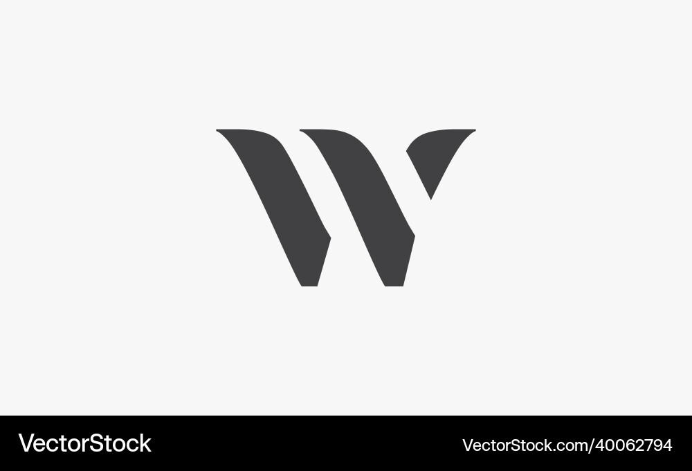 W Monogram Logo - Elegant and Minimalist Vector Image