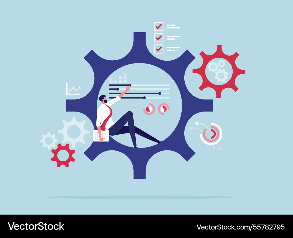 Business operations and management concept Vector Image