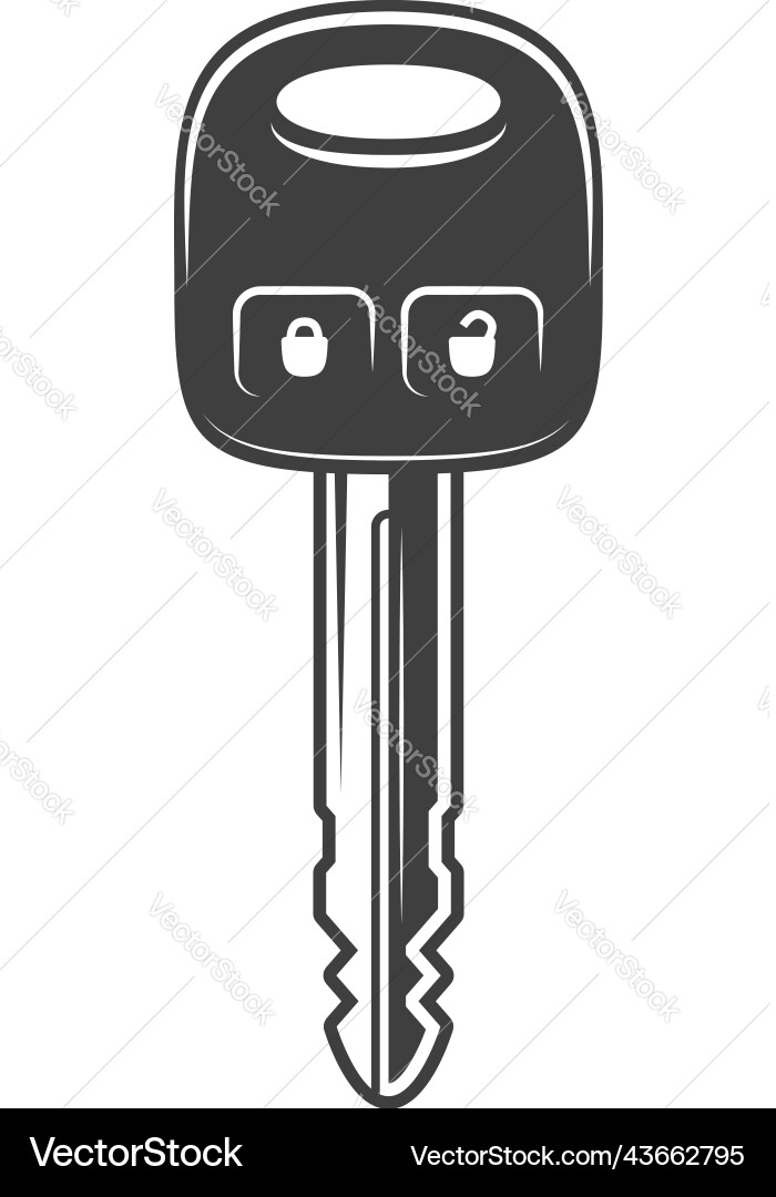 Car Key Icon - Automotive Lock Royalty Free Vector Image